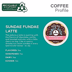 The Original Donut Shop Sundae Fundae One Step Latte, Keurig Single Serve K-Cup Pods, 20 Count