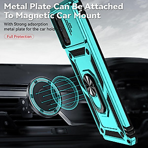 for Samsung Galaxy S20 Plus Case with Camera Lens Cover HD Screen Protector, Military-Grade Drop Tested Magnetic Ring Holder Kickstand Protective Phone Case for Samsung Galaxy S20+ Plus 5G (Mint)