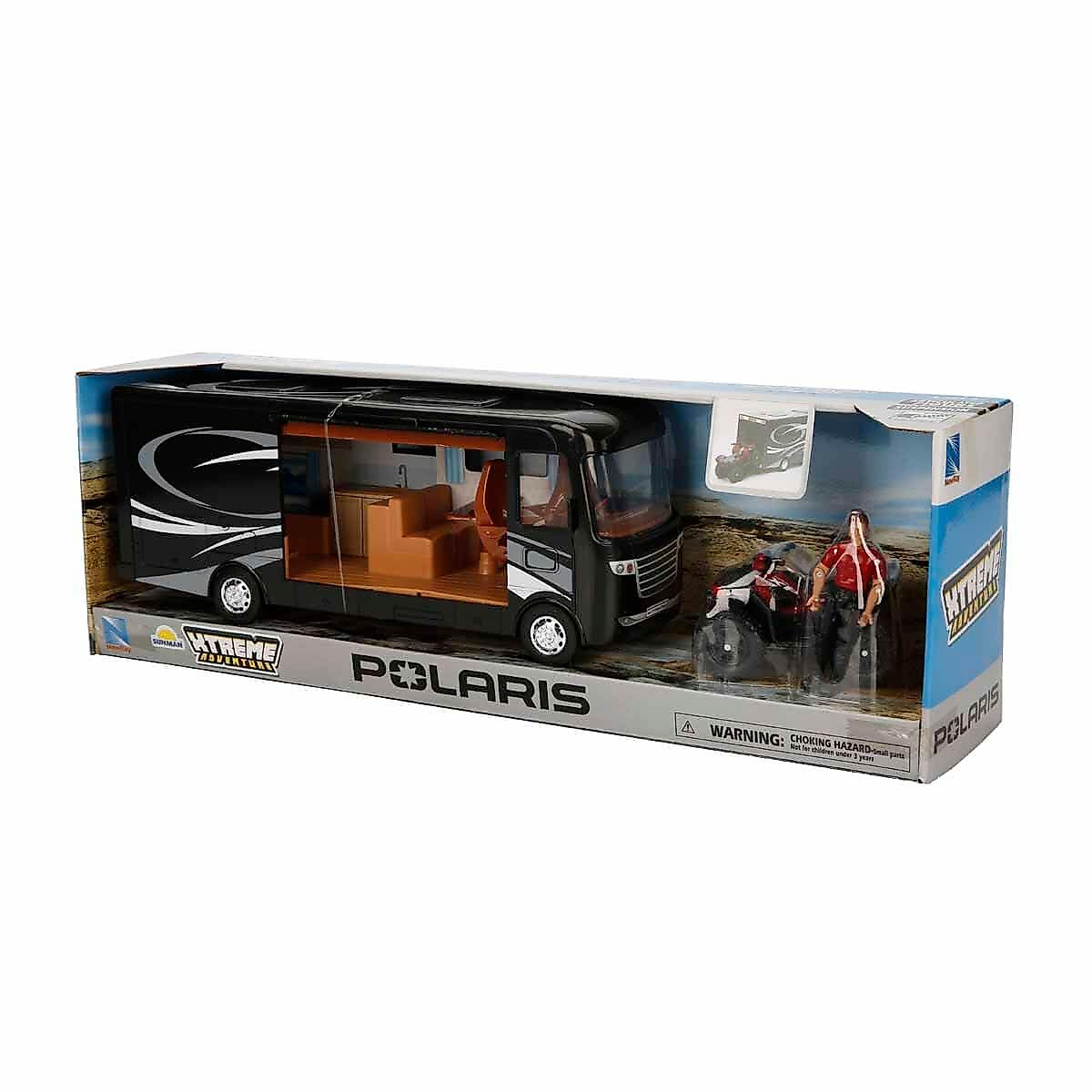 New Ray Toys Scale Model - Polaris with RV & Figure