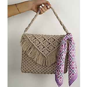 Wicker Purses for Women, Handmade Straw Bag, Rattan Purse (Khaki)