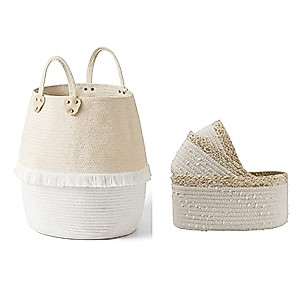 LA JOLIE MUSE Storage Basket Set for Baby Nursery Combination