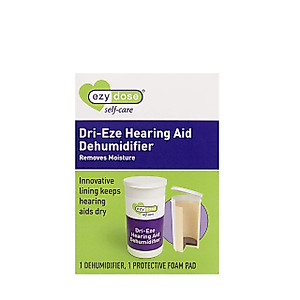 EZY DOSE Dehumidifier for Hearing Aid Cleaning, Small Container for Home or Travel, Easy to Use, Everyday Cleaner, Protection Against Moisture and Sweat, BPA Free