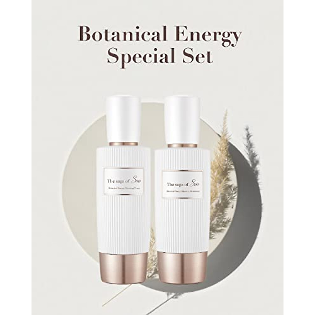 Sooryehan THE SAGA OF SOO BOTANICAL ENERGY - Korean Skincare Gift Set, Botanical Energy Boosting Toner, Balancing Moisturizer, Cream, Foam Cleanser (360 ml / 12.17 Fl Oz) by LG BEAUTY