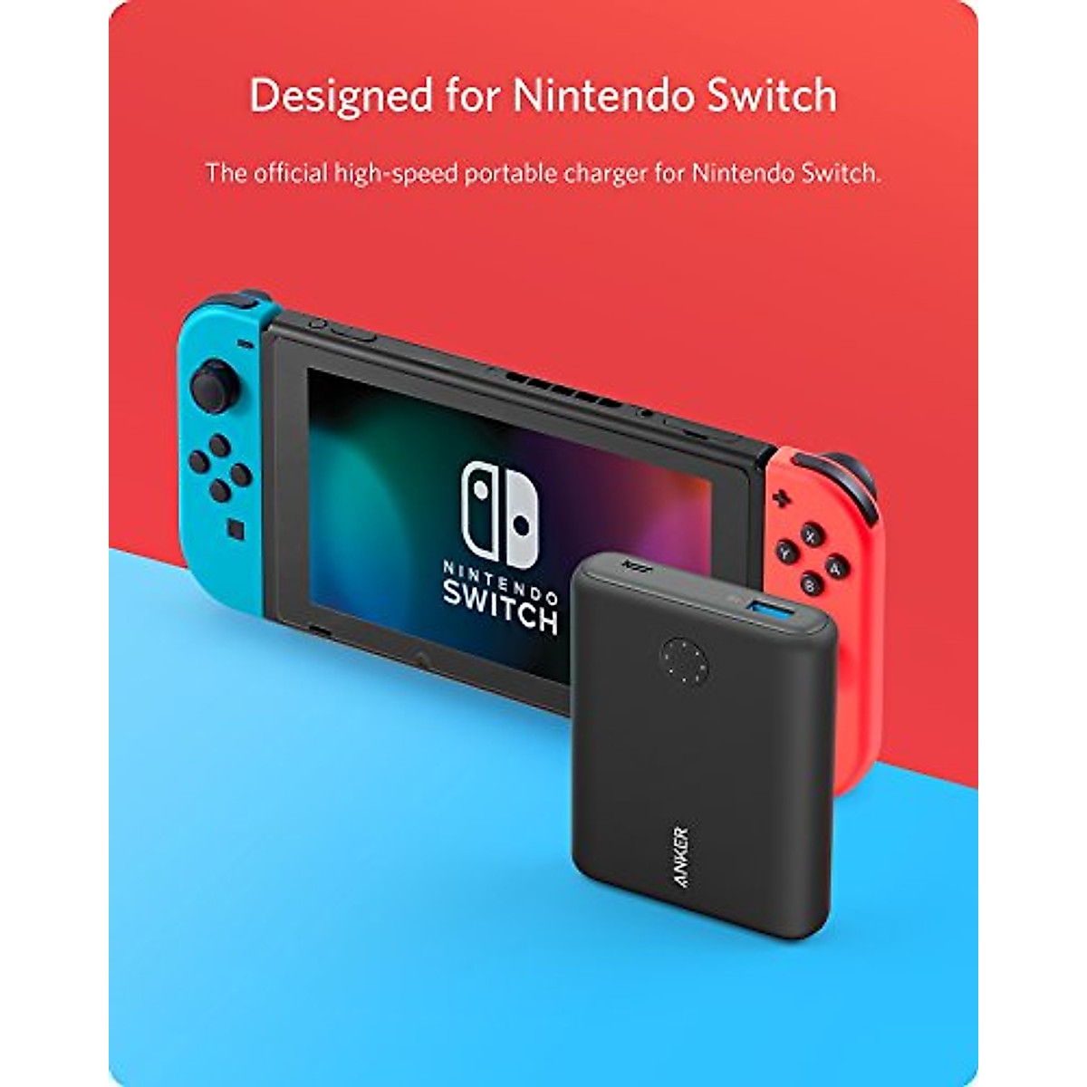 [Power Delivery] Anker PowerCore 13400 Nintendo Switch Edition, The Official 13400mAh Portable Charger for Nintendo Switch, for use with iPhone X/8, USB-C MacBooks, and More