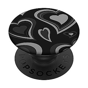 Black Hearts Aesthetic Vintage PopSockets Standard PopGrip
