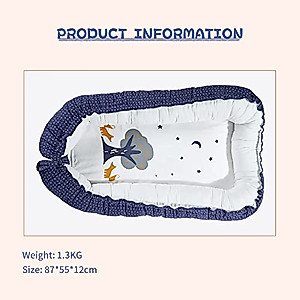 sucarlon Baby Gym Play Mat,Baby Nest Cover,Baby Lounger,Co Sleeper For Baby In Bed,Thick & Plush Play Gym,Thicker Non-Slip Baby Activity Gym,for Ages 1 to 36 Months,Suitable Gift for Nnewborn