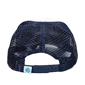 Sendero Provisions Co. Cowboy Hat Embroidered Logo Snapback Trucker Cap One Size (Blue/White)