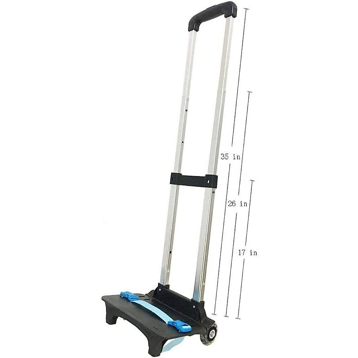 Backpack Hand Truck KAMOD Wheeled Cart Trolley Hand Aluminium Alloy Folding Trolley Cart for Schoolbag