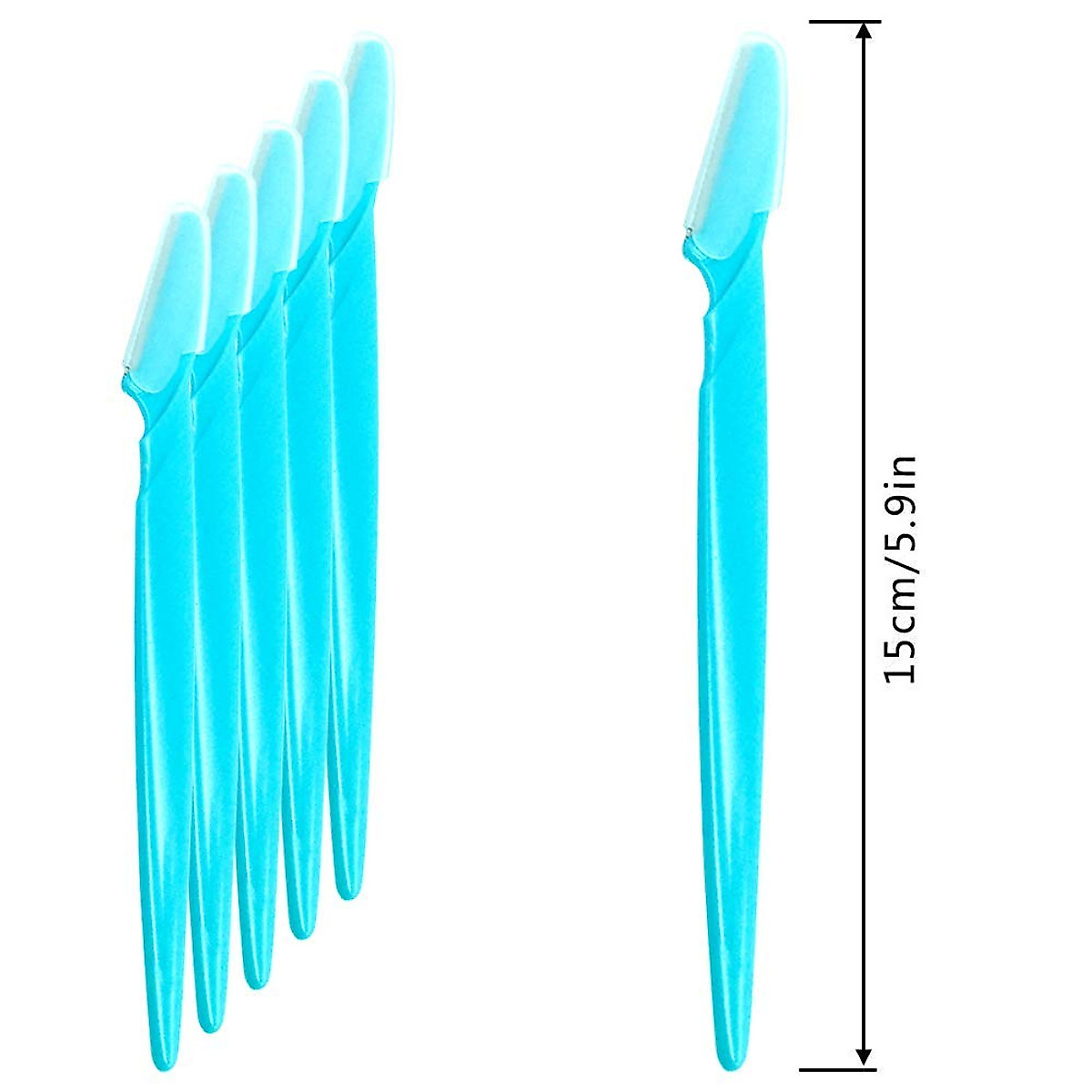 24 Pieces Eyebrow Razor Shaper Trimmer Shaver Women Men Facial Razor with Precision Cover by ACKLLR,Green Pink Yellow