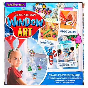 Made By Me Create Your Own Holiday Window Art, Christmas Ornament Kits, Arts & Crafts Activities, Days of Christmas Gifts for Kids Ages - 6+