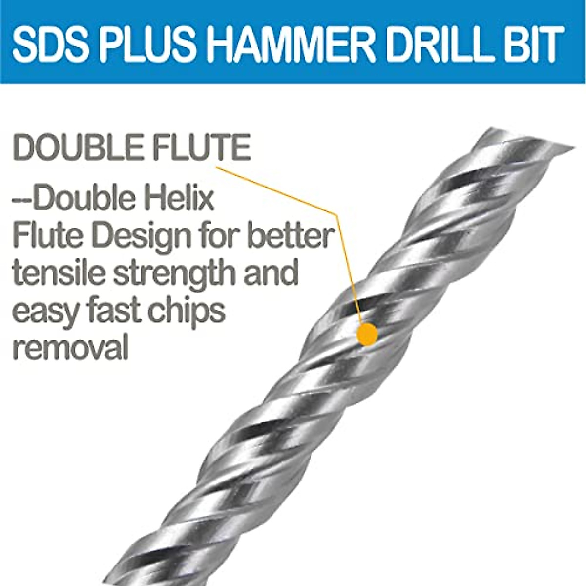 SDS-Plus Rotary Hammer Rock Drill Bit 3Pcs 5/32 in.x 6 in. Carbide Tip Drill Mason Concrete Bricks