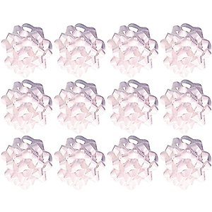 The Gift Wrap Company Decorative Confetti Gift Bows, Medium, White, pack of 12