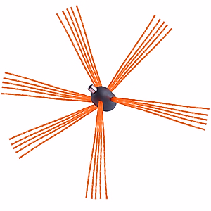 VEVOR 39 Feet Chimney Sweep Kit, w/ 12 Reinforced Nylon Flexible Rods, Ergonomic Chimney Cleaning Brush, 360-Degree Brush Chimney Cleaner, Rich Accessories for Fireplace Flue Home Use Fits Most Pipes