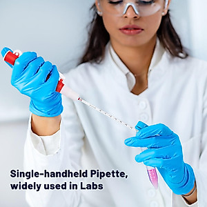 Etallwit Pipette Pumps, Set of 3 lab Handheld Pumps: 2ml Blue, 10ml Green, 25ml Red, Fit Glass or Plastic Pipettes 3pcs