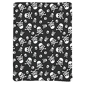 JASMODER Skull and Crossbones Blankets & Throws Soft Microfiber Cozy Warm Throw Blanket for Couch Bedroom Living Room