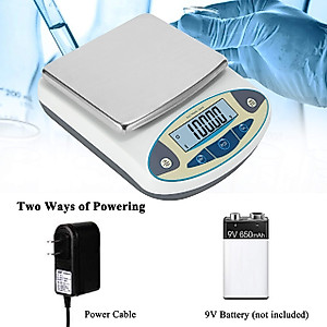 Bonvoisin Lab Scale 3000gx0.01g High Precision Electronic Analytical Balance 0.01g Accuracy Laboratory Lab Precision Scale Digital Kitchen Balance Scale Jewelry Scale Scientific Scale (3000g, 0.01g)
