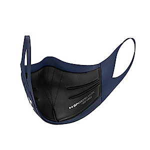 Under Armour Unisex Sports Mask, Midnight Navy (410)/Silver Chrome, Medium/Large
