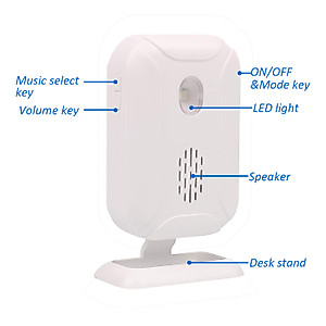 Mengshen Motion Sensor Alarm, Driveway Entry Alert Support 5 Modes, 36 Tunes, Long Transmission Distance (Remote Control Included)