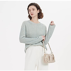 GRPKSSIB Women's Shoulder Purse PU Leather Clutch Ruched Handbag Dumpling Underarm Bag Crossbody Bag