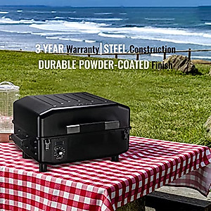 Z GRILLS ZPG-200A Portable Wood Pellet Grill & Smoker 8 in 1 BBQ Grill Digital Control System, 202 Sq in Black