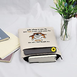 English Bulldog Book Sleeve Bulldog Mom Gift Bulldog Lover Book Protector I Am Not a Bulldog Book Cover Bulldog Owner Gift