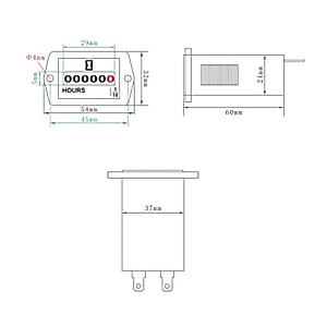 AIMILAR Mechanical Hour Meter AC 110V-250V for Small Engines, Boats, Generators and More - 6 Digit Display with Easy Installation and High Accuracy