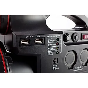 Celestron – PowerTank 12 Telescope Battery – Rechargeable Portable 12V Power Supply for Computerized Telescopes – 84 Wh Power – Built–in 2 USB Ports, Cigarette Lighter Adapter, Built-in Flashlight