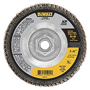 DEWALT DWA8280H 40G T29 XP Ceramic Flap Disc, 4-1/2" x 5/8"