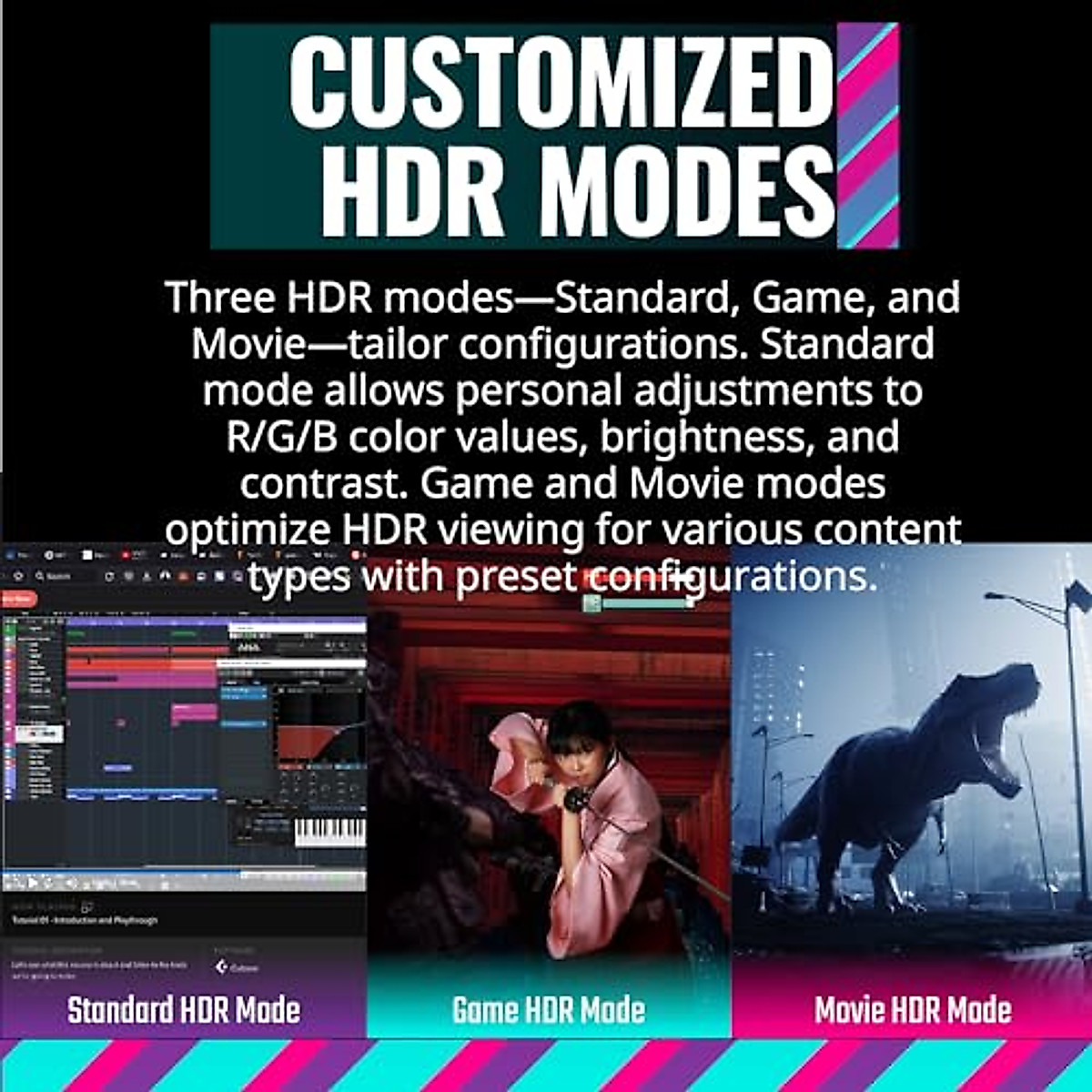 Cooler Master GM34-CWQA 34” ARGB Curved 144Hz VA QD Tech Ultra-WQHD 3440 x 1440 PC Monitor, 0.5ms (MPRT), Curve 1500R, FreeSync Premium, DP*1, HDMI2.0 * 2, USB C*1, VESA Mount (CMI-GM34-CWQA-US)