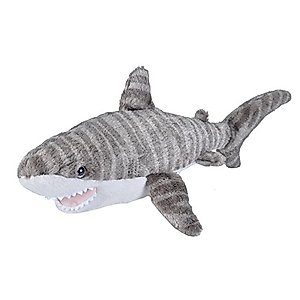 Wild Republic Tiger Shark Plush, Stuffed Animal, Plush Toy, Gifts for Kids, Cuddlekins 13 Inches