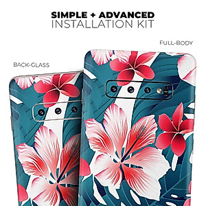 DesignSkinz Tropical Summer Vivid Floral Protective Vinyl Decal Wrap Skin Cover Compatible with The Samsung Galaxy S20 (Screen Trim & Back Glass Skin)