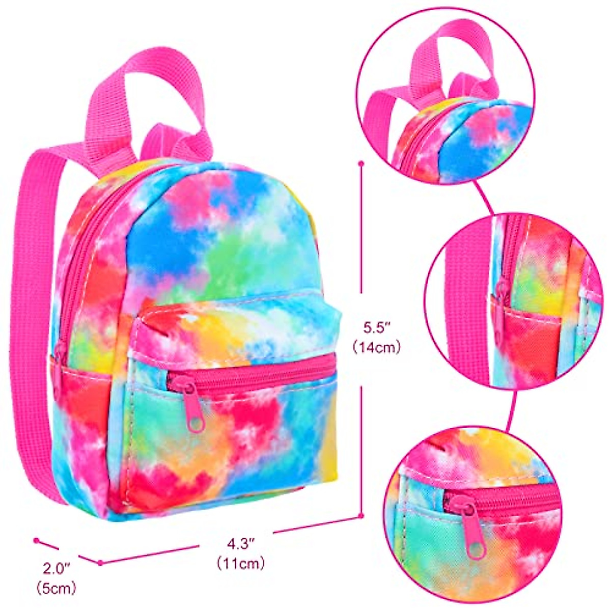 18 Inch Girl Doll Clothes and Accessories School Supplies Playset with Doll School Bags, Sunglasses, Bracelet, Scissors, Eraser, Pencils, Pencil Sharpener, Notebooks, Phone, Hair Clip