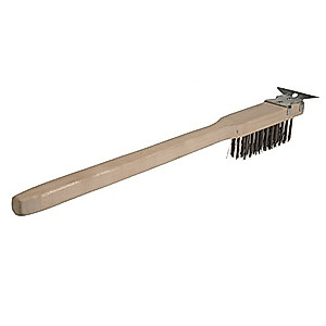 Update International BRW-11HD 11" Wire Brush with Scraper, Wood Block and S/Bristal