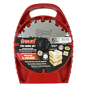 Freud SD206: 6" Pro Dado Set and Bosch TS1007 Dado Insert, Red