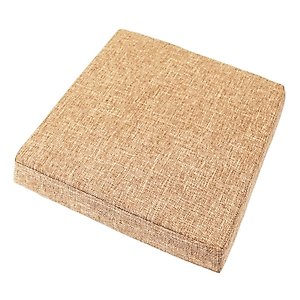 Takehanaus Office Kitchen DIng Chair Cushion Soft Square Cushion Non Slip Chair Pad and Seat Cushion with Machine Washable Cover 16In,Dark Beige, 16In x 16In