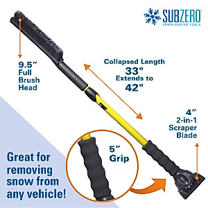 SUBZERO Twist-lock Snowbrush 42"