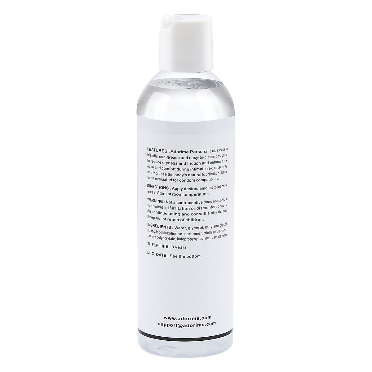 Water-Based Condom-Compatible Sex Lubricant, Adorime Long-Lasting Personal Anal Lube for Women Vagina Dryness Men Adult Toys 8 oz