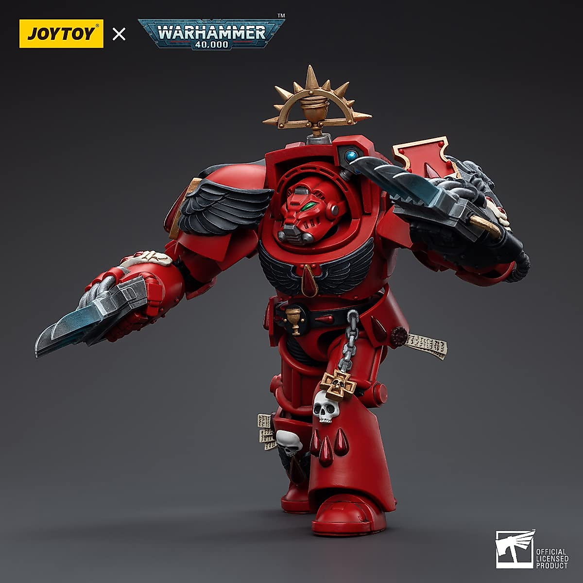 Joytoy 1/18 Action Figure Warhammer 40k Mecha 5.3in High Model Toy Blood Angels Assault Terminators Brother Tyborel