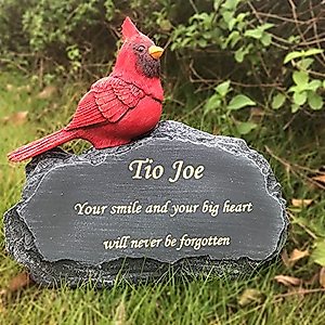 Claratut Personalized Memorial Garden Stone, Sympathy Gift for Pet, Lovers, Animals So On, Indoor/Outdoor Customized Memorial Rack, Decorative Stone, Engraving Any Message
