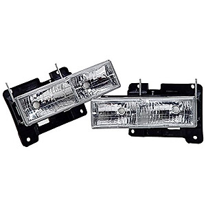 Fleetwood Discovery 1999-2002 RV Motorhome Pair (Left & Right) Diamond Clear Front Headlights with Bulbs