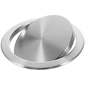 Angoily Trash Compactor, 18-20cm, Stainless Steel, Open-Top, Silver