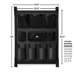 SmithBuilt Trailer Grooming Bag - Black, Short Hanging Door Caddy for Horses
