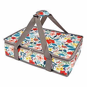 QEES Insulated Casserole Carriers for Hot or Cold Food,Casserole Dish Bag Carrying Case,Food Carrier Warmer Container Bag For Travel Picnic.Pioneer Woman Kitchen Stuff.Fits 9"x13" Baking Dish