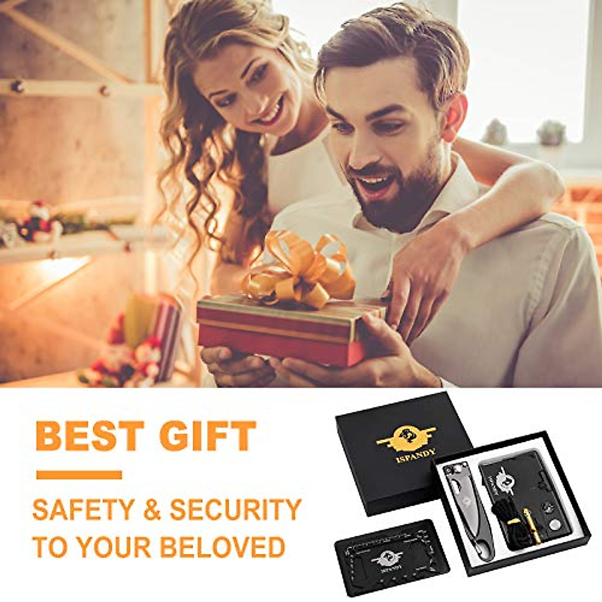 Multitool Tool Pocket Tool Gift for Men with 7 in 1 Folding Keychain Tool,18 in 1 Pocket Tool,46 in 1 Credit Card Tool Wallet Tool,-Gift Boxed Stocking Stuffers for Men, Husband, Father's Day Gift…