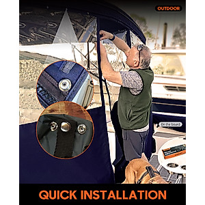 Heavy Duty Snap Fastener Tool Adjustable Snap Setter Tool Includes 20 Sets 15mm Snaps for Boat Cover, Replacing Metal Snaps, Repairing Boat Covers, Canvas, Sewing, Tarps