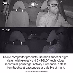 Garmin Dash Cam Tandem, Front and Rear Dual-Lens Dash Camera with Interior Night Vision, Front-Facing Lens with 1440p & 010-12530-03 Parking Mode Cable, 6.60" x 2.70" x 2.00", Black