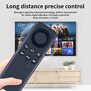 CV98LM Replacement Remote Control Compatible for AMZ TV Stick and AMZ TV Box 1st Generation W87CUN CL1130 and 2nd Gen DV83YW PE59CV Without Voice Function