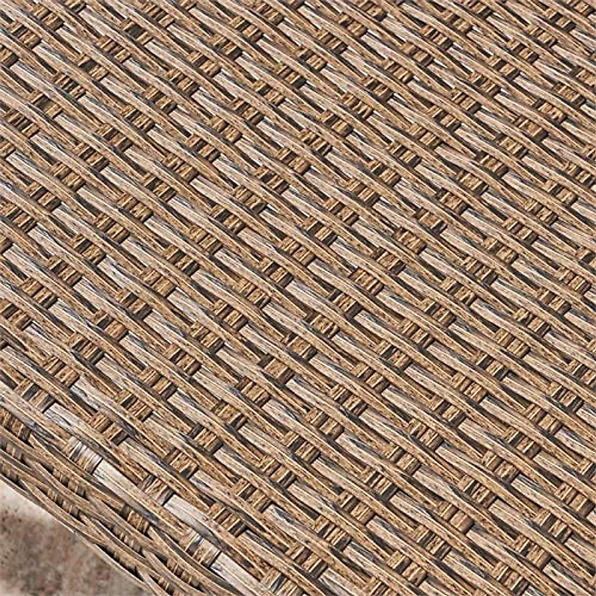 Great Deal Furniture Viola Outdoor Wood and Wicker Club Chairs (Set of 2), Teak Finish and Mixed Mocha