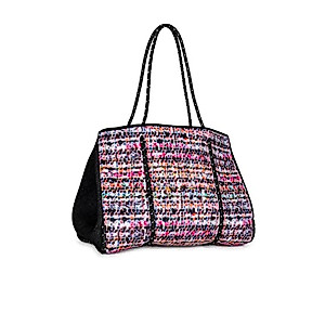 Haute Shore - Greyson Coco Neoprene Tote Bag w/Zipper Wristlet Inside, Black, One_Size