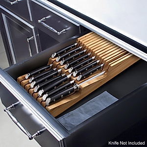 Cangshan 503831 Bamboo In-Drawer 15-Slot Knife Organizer